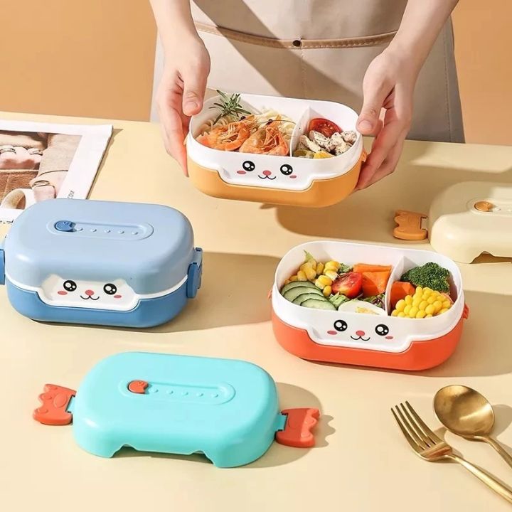 Trendy 700ml Cartoon Health Lunch Box Cute Kids Microwave Oven Bento ...