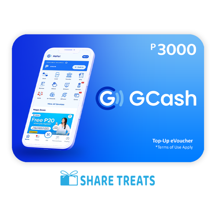 GCash P3000 Top-up Voucher (SMS eVoucher) | Lazada PH