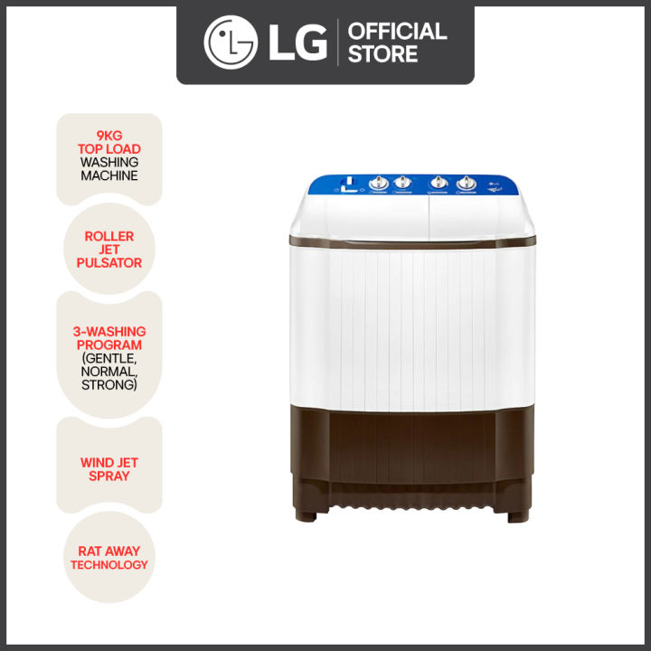 LG - Washing Machine - Premium Twin Tub - 9kg wash capacity - P9000R | Lazada PH