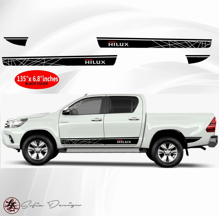 Toyota HILUX Body Sticker Body Decals Cut out Vinyl Sticker | Lazada PH