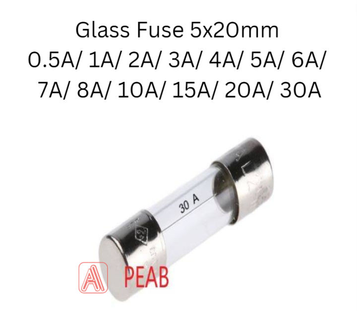 (100PCS) Glass Fuse 5 x 20mm 0.5A / 1A / 2A / 3A / 4A / 5A / 6A / 7A / 8A / 10A / 15A / 20A ...