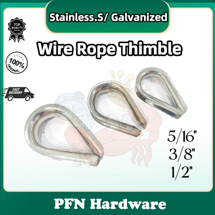 💥Ready Stock💥 Wire Rope Thimble Stainless Steel 304 / Galvanized Cable ...