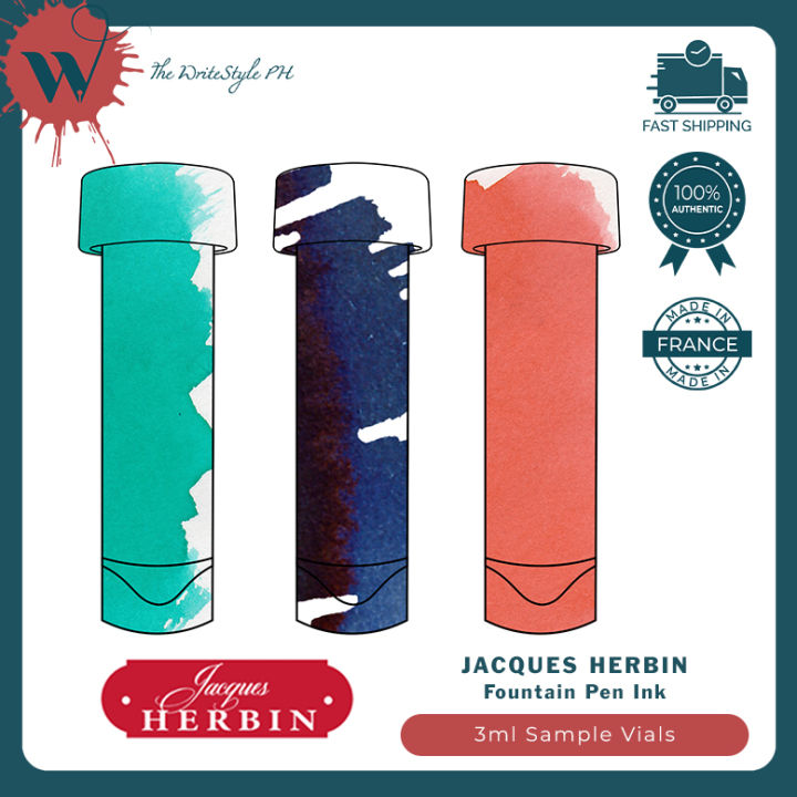 J. Herbin Regular Series Fountain Pen Ink Sample Vials 3ml | Lazada PH