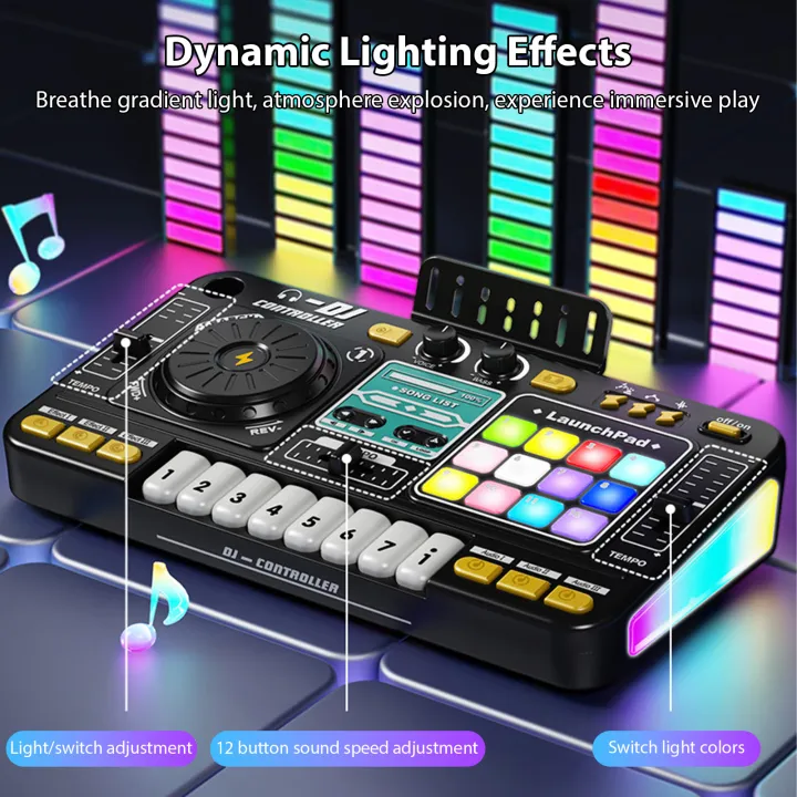 DJ Controller Player Electronic Keyboard BT DJ Mixer Table with ...