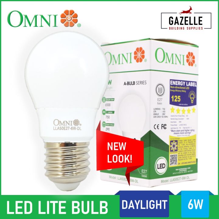 Omni LED Lite Bulb Daylight 6W 6 Watts E27 Light Bulb | Lazada PH
