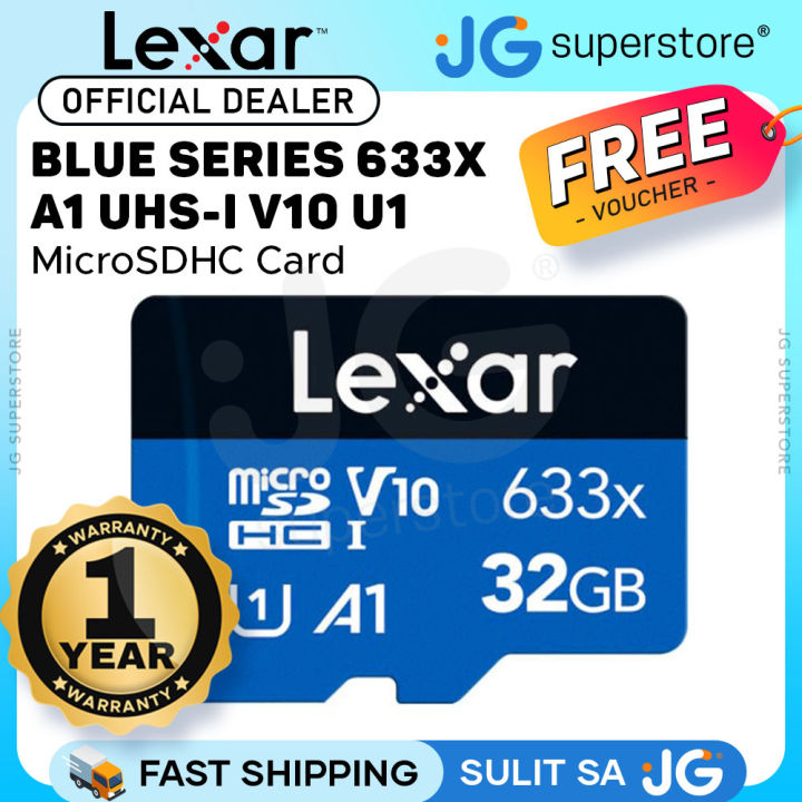 Lexar 32GB / 64GB High Performance 633x Blue Series MicroSDXC ...