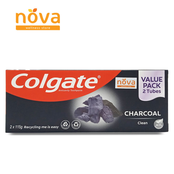 Colgate Charcoal Clean Anticavity Toothpaste Twin Pack 2 x 115g (box ...