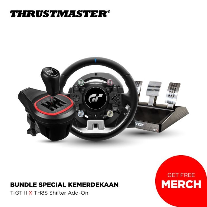 THRUSTMASTER BUNDLE T-GT II - Racing Wheel + TH8S SHIFTER PS4 PS5 PC ...
