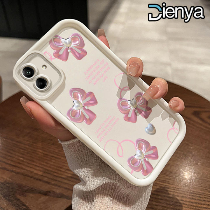DIENYA Casing Hp Samsung Galaxy A04 M04 F04 A04E Case pola pita putih ...