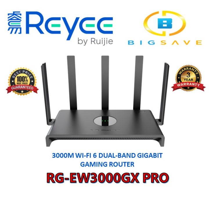 REYEE RUIJIE RG-EW3000GX PRO 3000M WI-FI 6 DUAL-BAND GIGABIT GAMING ...