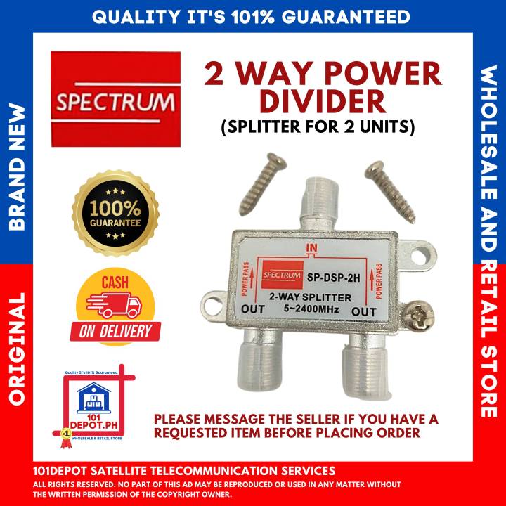 SPECTRUM 2 WAY POWER DIVIDER (splitter) | Lazada PH