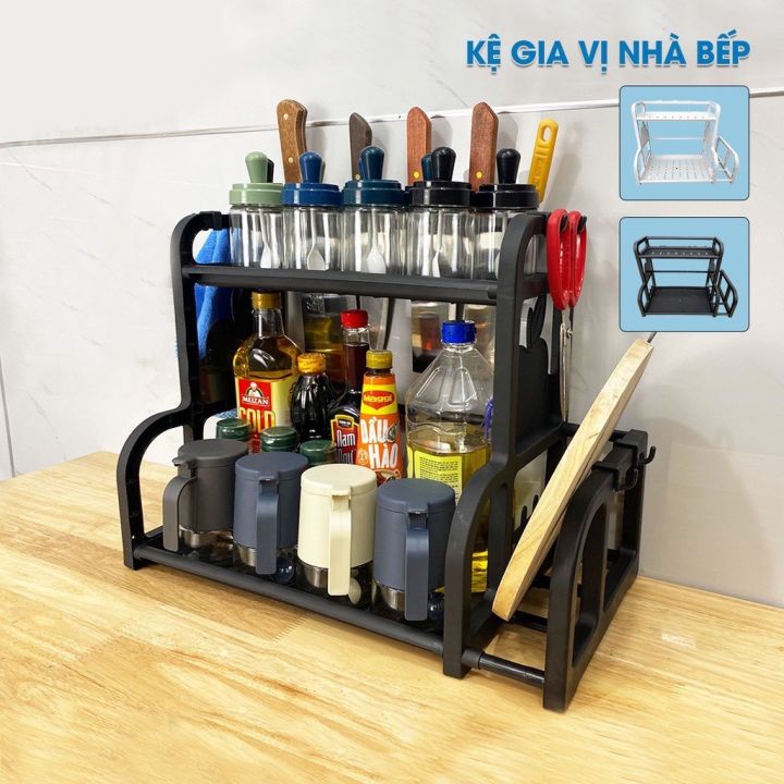 Kệ Đựng Gia Vị Nhà Bếp Chữ B - Kệ Đựng Đồ Dùng Nhà Bếp CÓ ỐNG ĐŨA, kệ ...