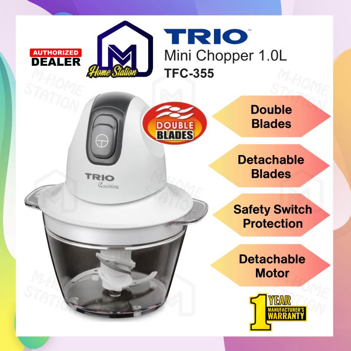 TRIO Mini Food Chopper 1.0L with Double Blades ( TFC-355 TFC355 ) OR ...