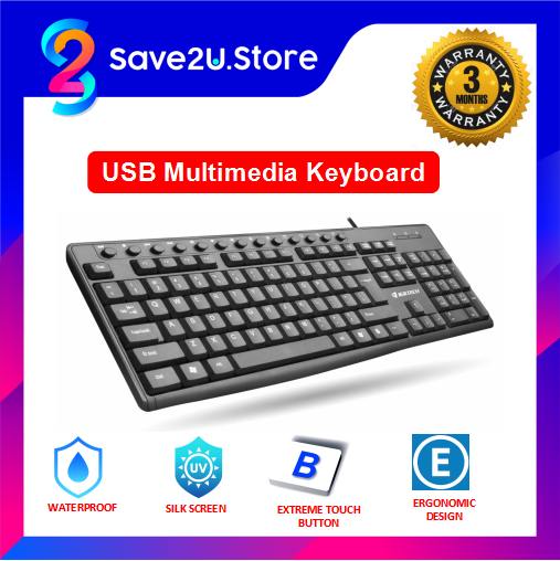 USB Multimedia Wired Keyboard 118 Keys | Lazada