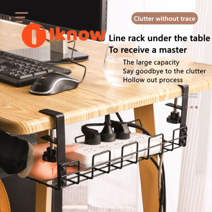 I know Under Desk Cable Management Tray No Drill - Cable Management ...