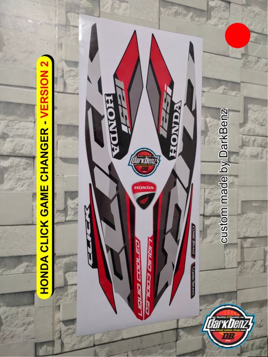 Honda Click Version 2 - Stock Decal Set Printed Vinyl Sticker Decals ...