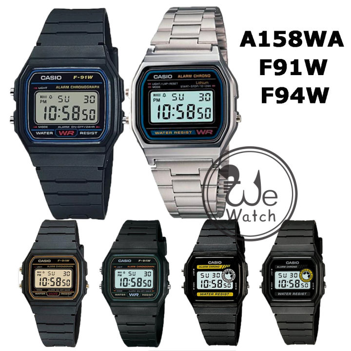 CASIO ของแท้ 💯% รุ่น F91W F94WA A158 นาฬิกาข้อมมือ Digital ผู้ชายได้ ...
