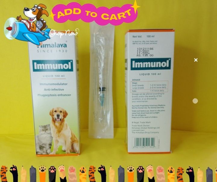 Himalaya IMMUNOL Liquid 100ml with 1 FREE SYRINGE(white box) | Lazada PH
