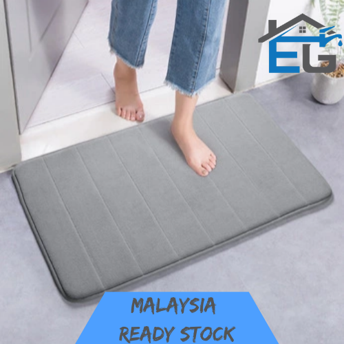 Non Slip Floor Mat Bedroom Bathroom Door Carpet Memory Foam Rug 40x60cm ...