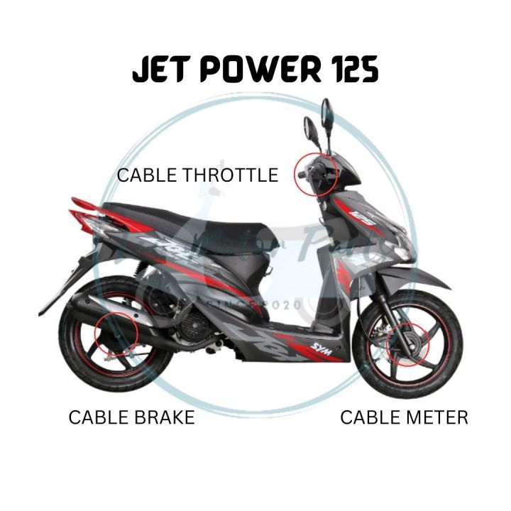 SCOOTER SYM JET POWER 125 JET 125 CABLE THROTTLE KABEL MINYAK CABLE ...