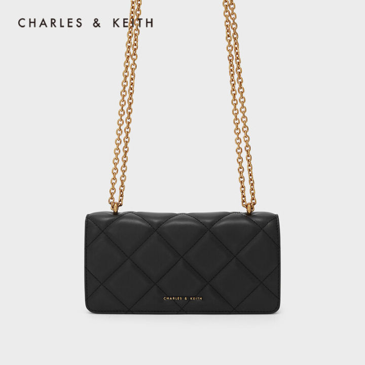 CHARLES and KEITH สินค้าใหม่ CK6-10680924 สุภาพสตรีภาพสีน้ำมัน rhombus ...