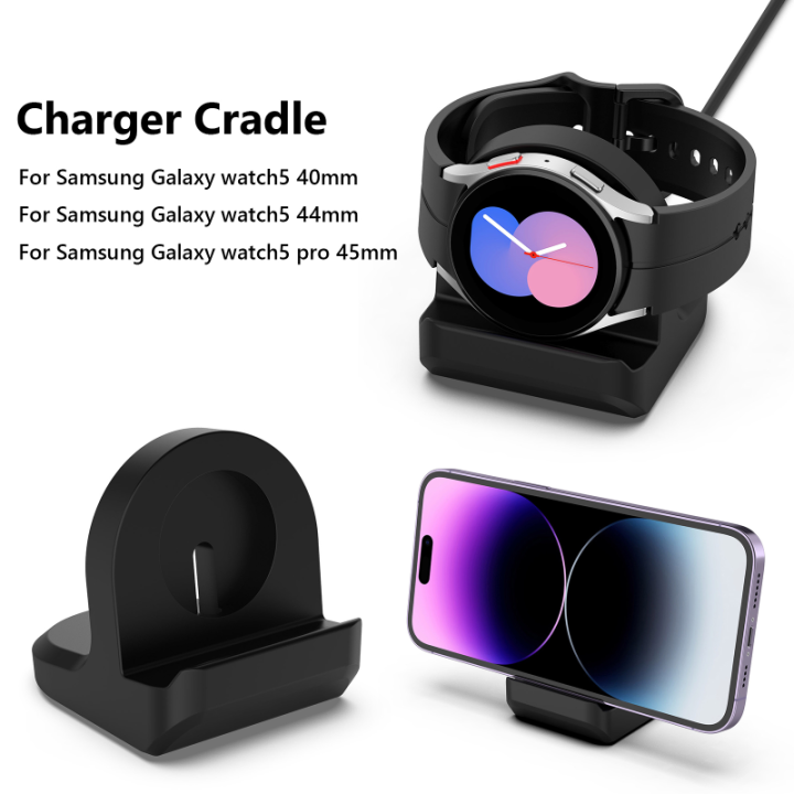 Silicone Charger Dock Holder for Samsung Galaxy Watch 5 44mm 40mm ...