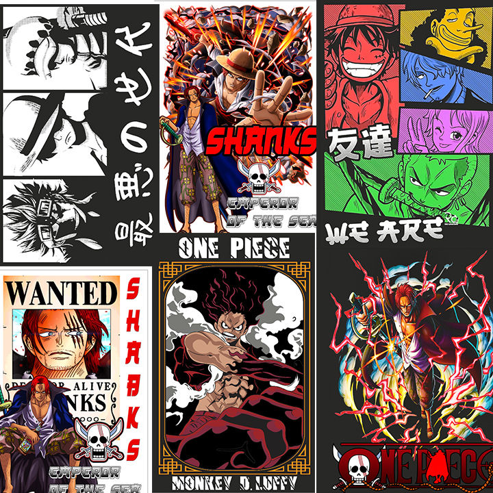 IRON ON - ANIME - ONE PIECE Design v4 A4 size Ready to Press to any ...