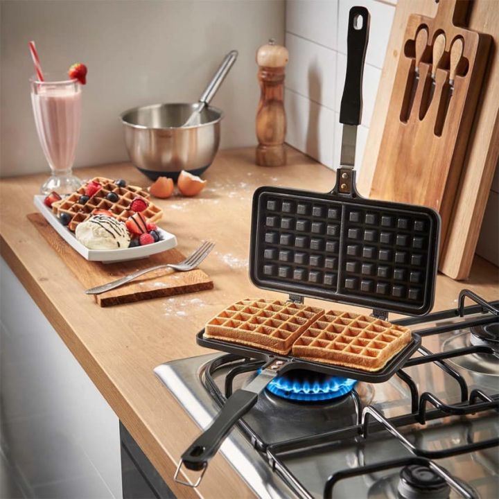 Rectangle Shape Non-stick Metal Waffle Maker Pan Tool | Lazada PH