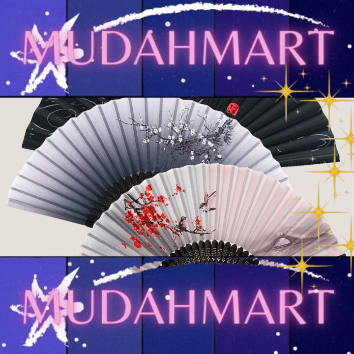 Folding fan bamboo ancient fan Hanfu Chinese style small fan a smile ...