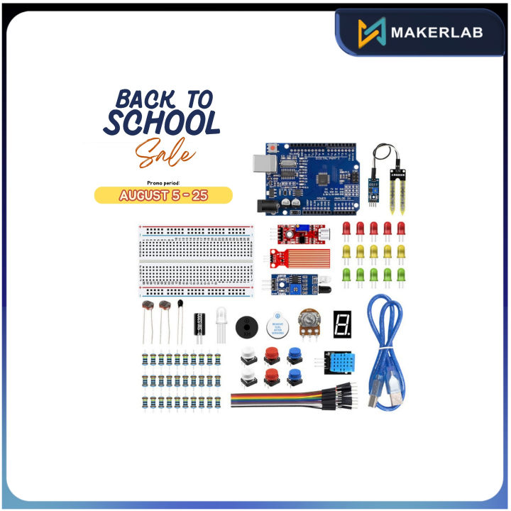 Makerlab Basic Starter Kit For Uno R3 With Tutorial Code Compatible With Arduino Set C Lazada Ph