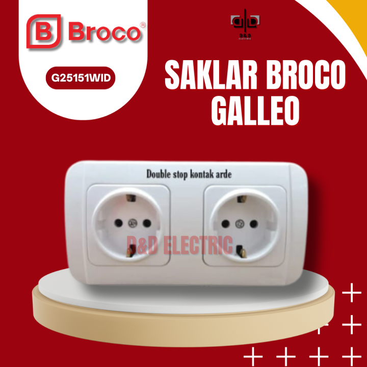DOUBLE STOP KONTAK BROCO DUA GANG TANAM TYPE G25151WID (FREE INBOW DUS ...