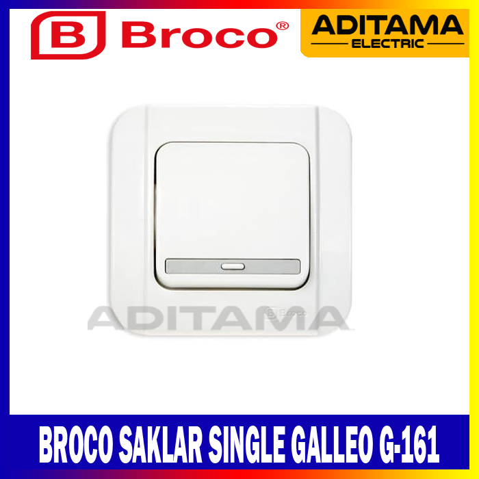 SAKLAR BROCO GALLEO SINGLE SWITCH/ BROCO SAKLAR ENGKEL GALLEO | Lazada ...