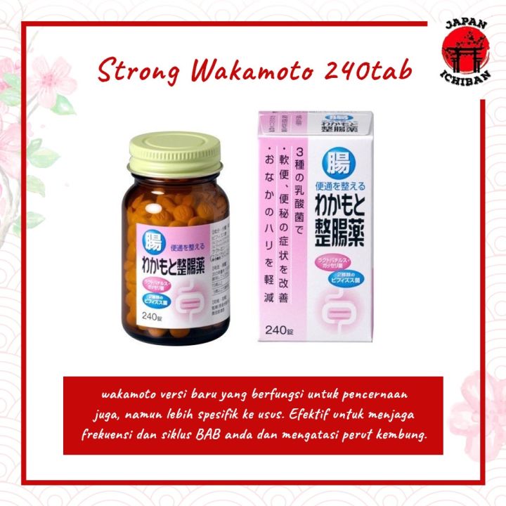 WAKAMOTO 240 tablet Intestinal Remedy untuk Pencernaan Original Jepang ...