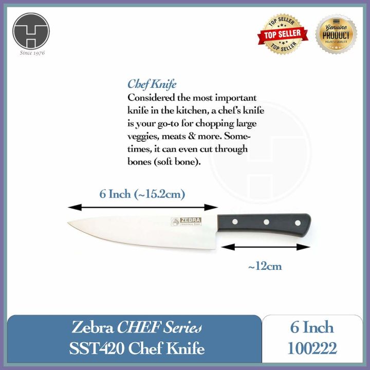 Zebra Chef Knife 6" | Lazada