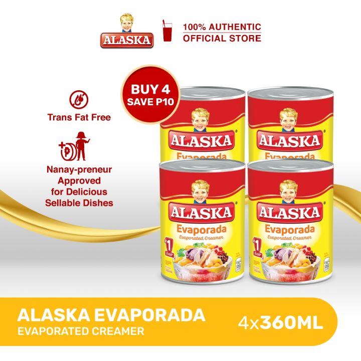 Alaska Evaporada Evaporated Creamer 360ml Buy 4 Save 10 | Lazada PH