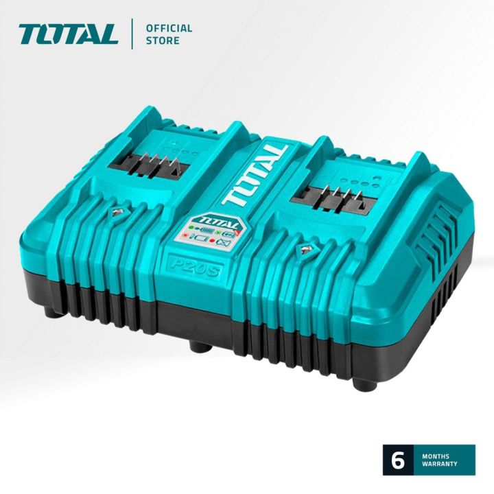 TOTAL Dual Port Fast Intelligent Charger (4000mA), Charges 2 Batteries ...
