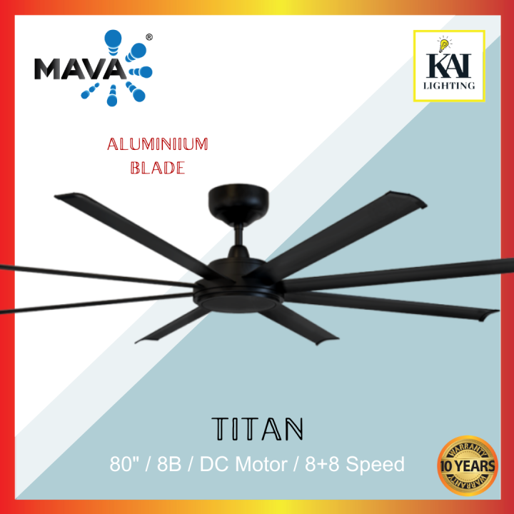 MAVA TITAN 80"DC CEILING FAN WITH REMOTE CONTROL DCFAN KIPAS CEILING ...