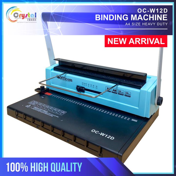 Officom 6 in 1 OC-W12D Wire & Spiral Dual-purpose Binding Machine Blue ...