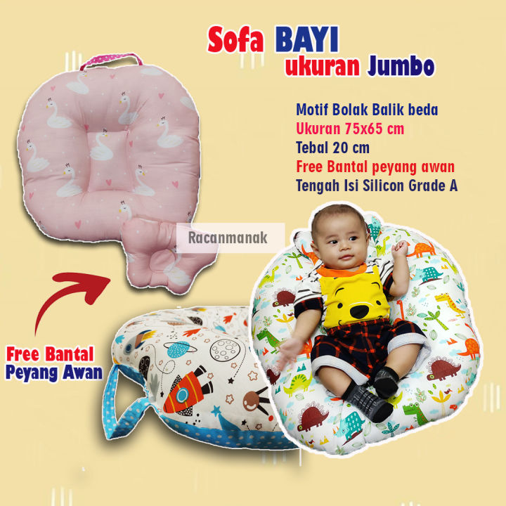 Sofa Bayi Sofa Baby Kasur Bayi Free Bantal Peyang Awan | Lazada Indonesia