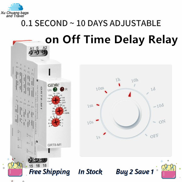 Haak Switch GEYA GRT8-A Electronic 16A SPDT ON Delay Timer Relay Time ...