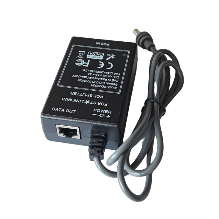 10/100/1000Mbps POE Splitter for Mini 24V DC Input Industrial Max 75w ...