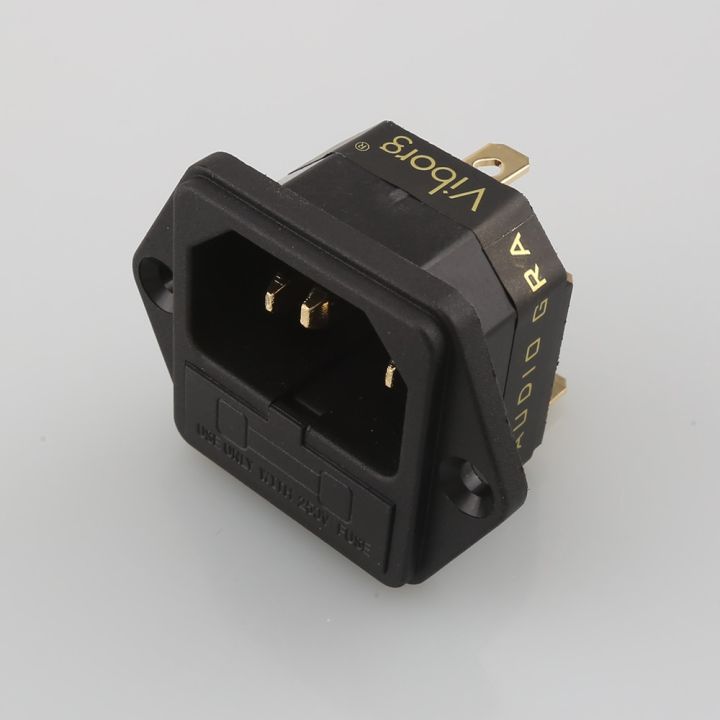 New Hifi Audio FI-03 Fused AU IEC Socket/Connector 24K Plated IEC Inlet ...