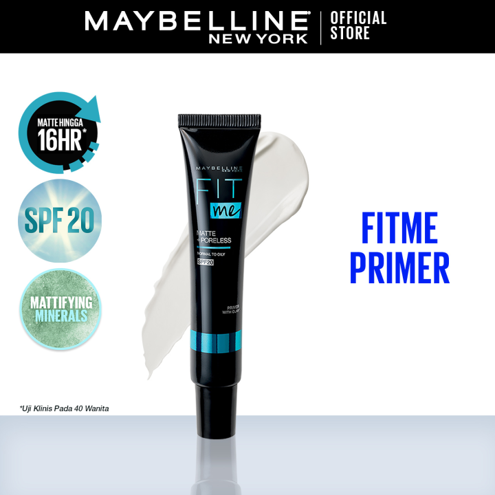 Maybelline Fit Me Matte + Poreless Primer Make Up - 30ml (Primer Wajah ...