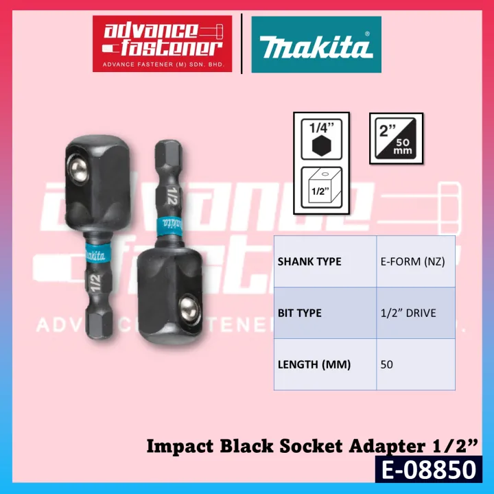 MAKITA Accessories E-08850 Impact Black Socket Adapter 1/2” | Lazada