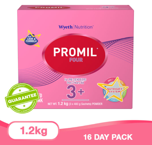 PROMIL FOUR Powdered Milk Drink for Pre-Schoolers Over 3 Years Old, Bag ...