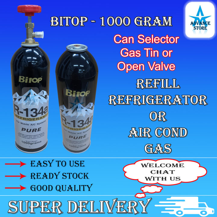 Refill GAS Bitop R-134A HIGH QUALITY GAS FOR CAR AIRCOND REFRIGERATOR ...