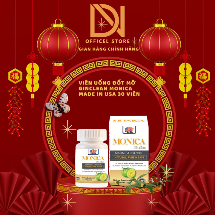 Viên Uống Đốt Mỡ Siết Cơ Giảm Cân Gin Clean Monica Made In USA Hộp 30 viên Mẫu Mói 2024 | Lazada.vn