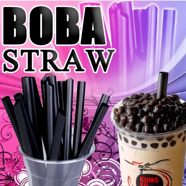 100Pcs Drinking Boba Straw For Sago Tapioca Pearl Milktea Shake Juice ...