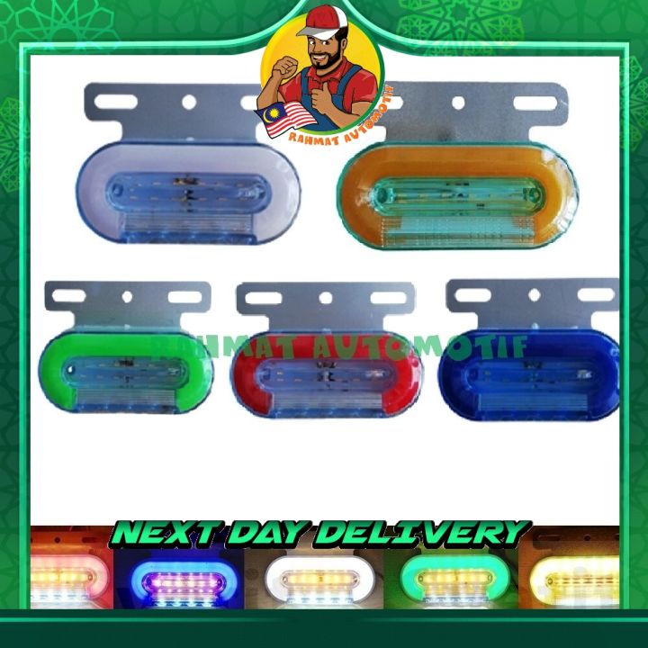 12V 24V LED Side Marker Light Lorry Lori Truck Aksesori Lori Lampu ...