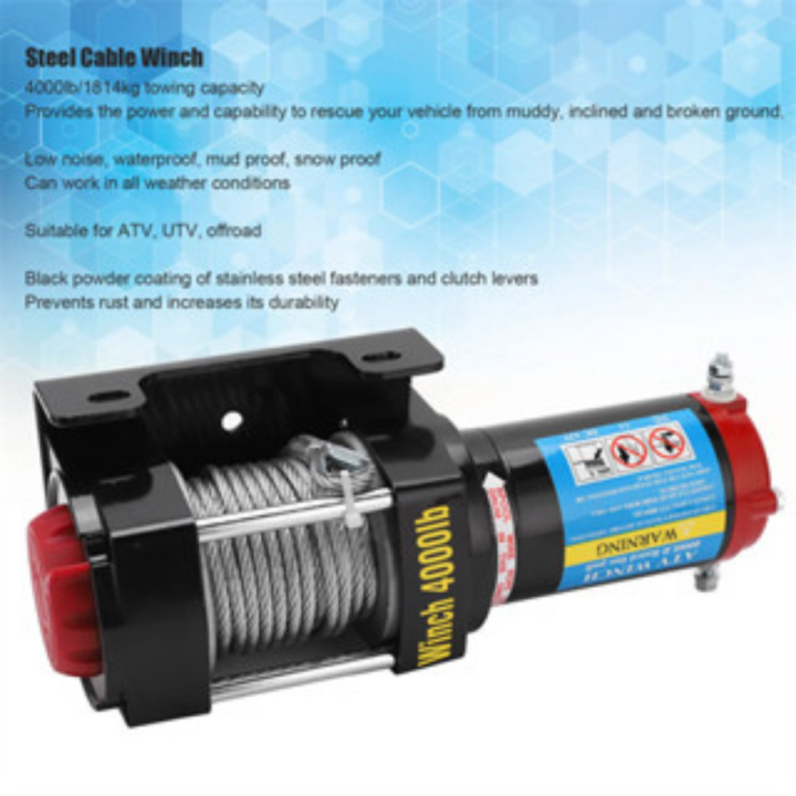 12v24v electric winch Vehicle winch trailer winch Self-rescue off-road ...